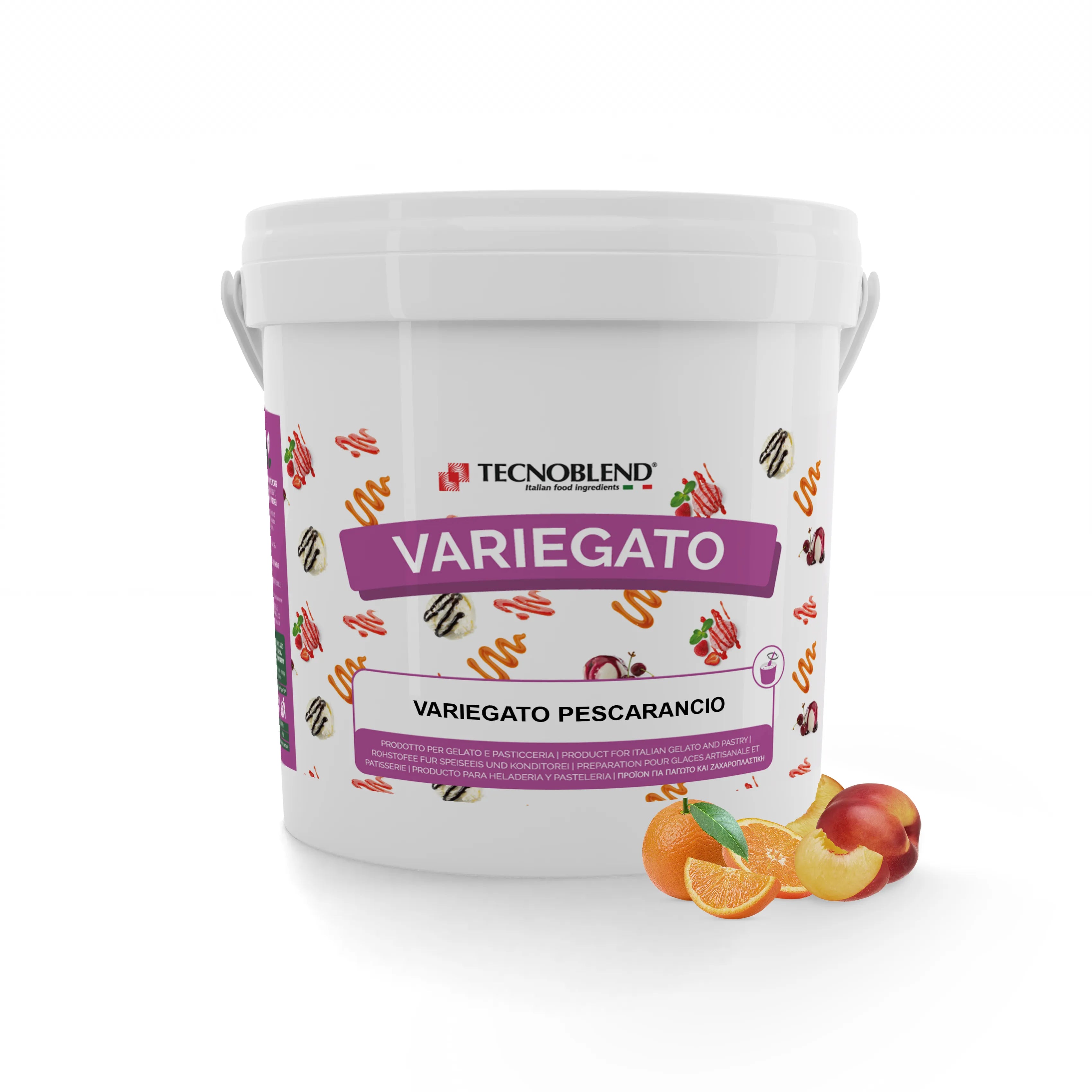 Variegato alla Pesca e Arancio per Gelati e Desserts, VARIEGATO PESCAR
